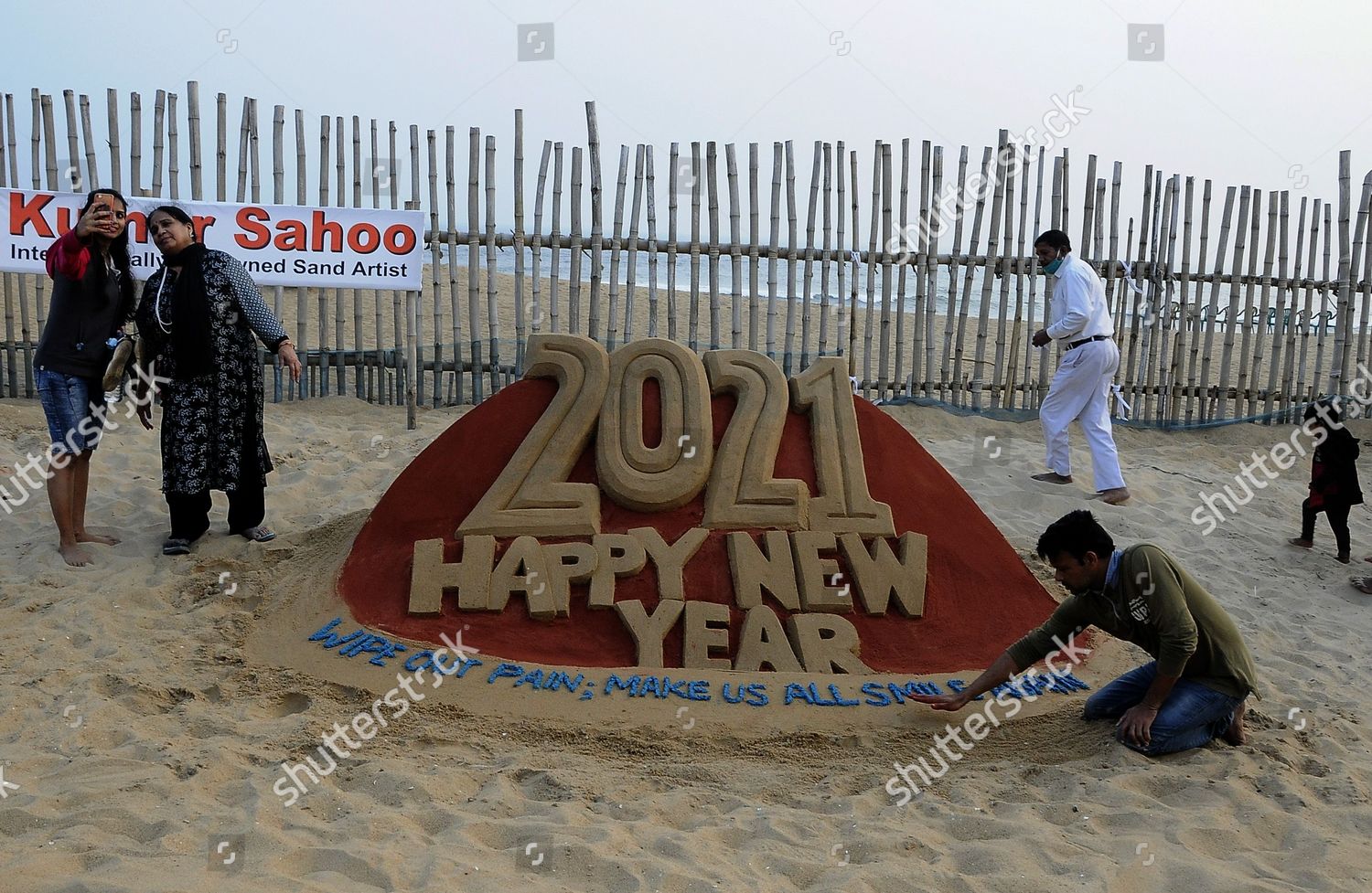 Indian Sand Artist Manas Sahoo Creating Editorial Stock Photo - Stock ...