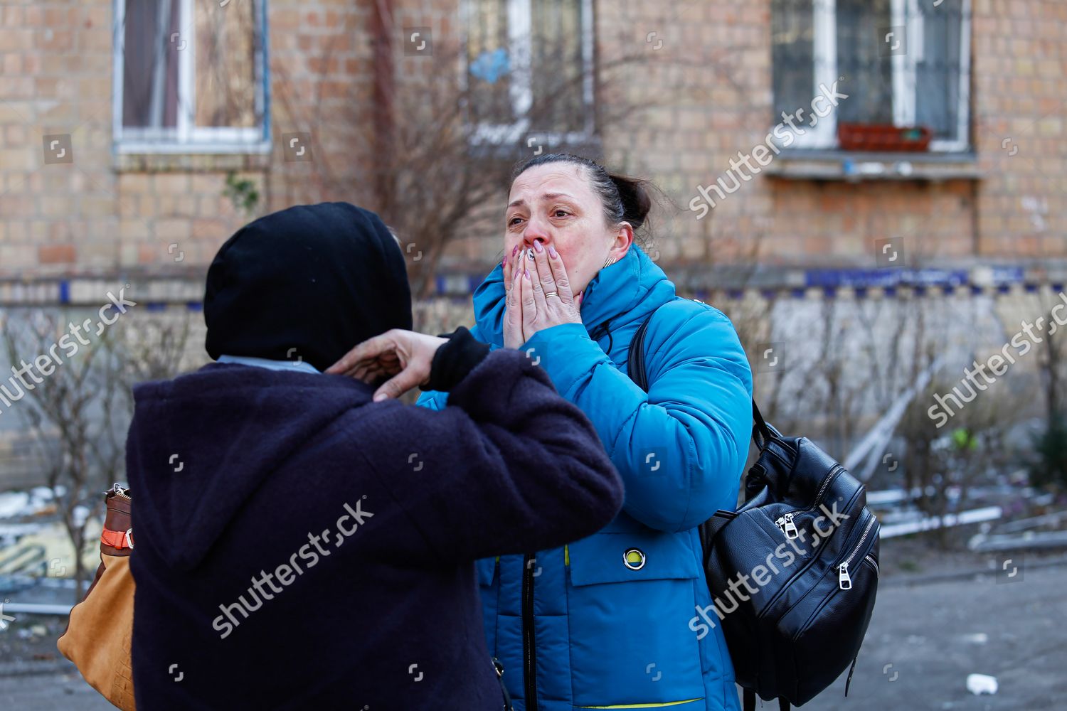 WOMAN SEEN CRYING AFTER RESIDENTIAL BUILDING Editorial Stock Photo ...