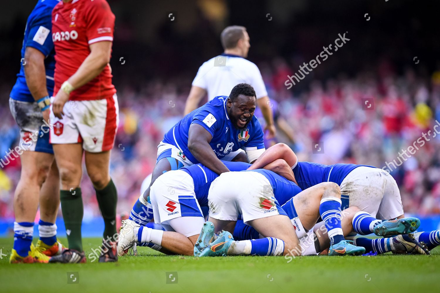 Wales Vs Italy Cherif Traore Italy Editorial Stock Photo - Stock Image ...