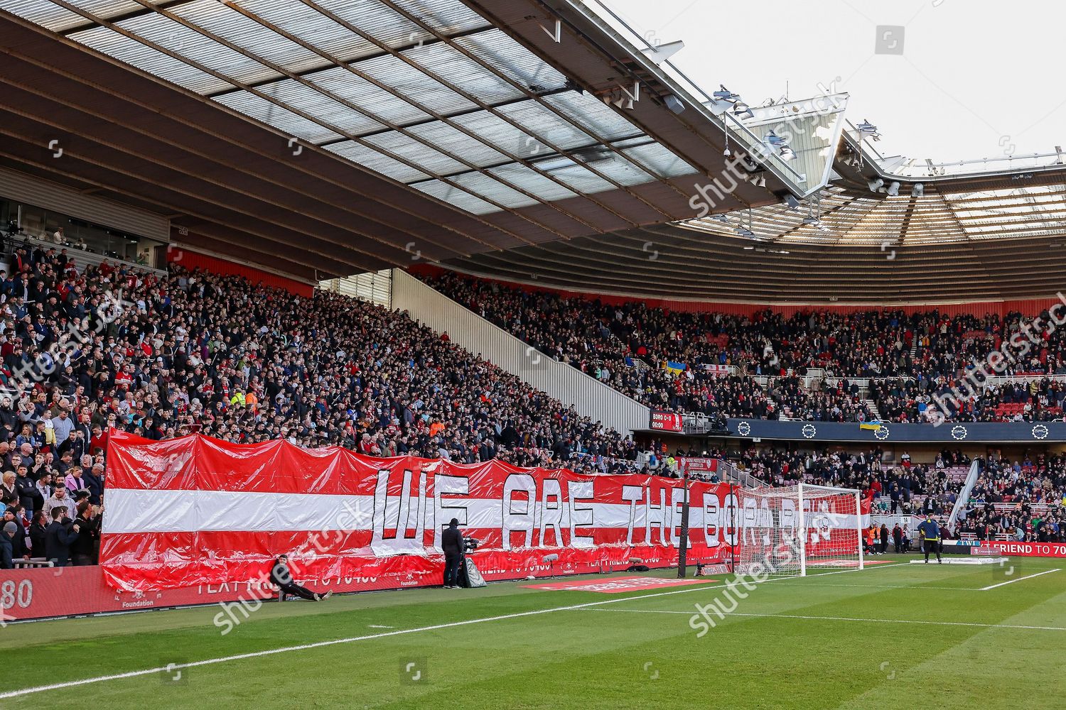 Middlesbrough Fans Reveal Banner Ahead Fa Editorial Stock Photo - Stock ...