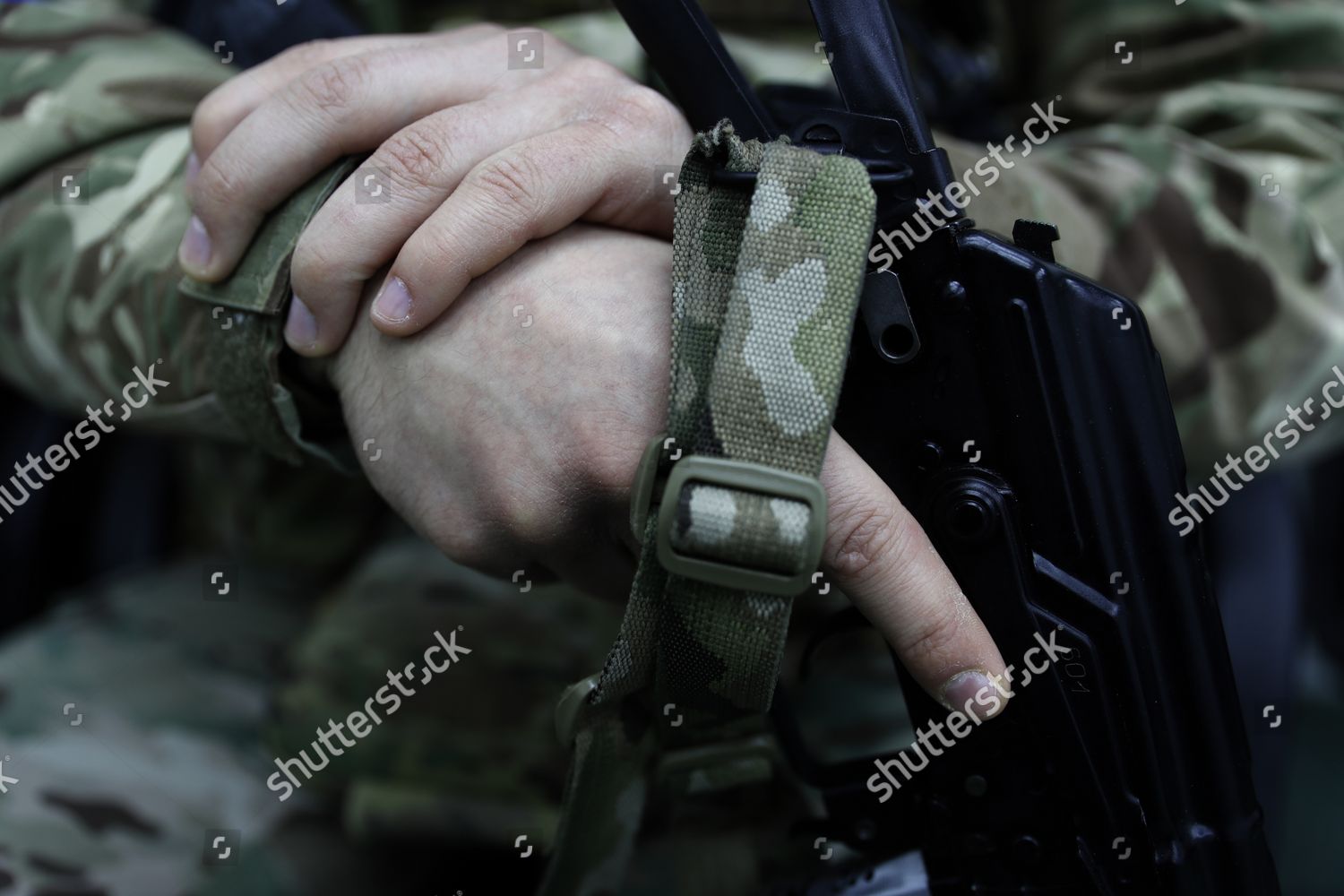 Ukrainian Solder Guards Captured Russian Army Editorial Stock Photo ...