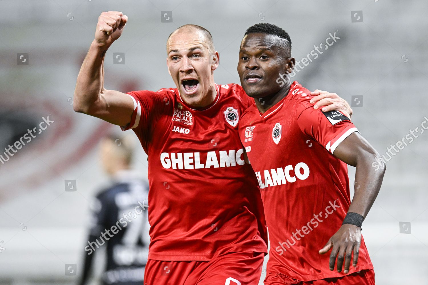 Antwerps Ally Samatta Mbwana Celebrates After Editorial Stock Photo ...