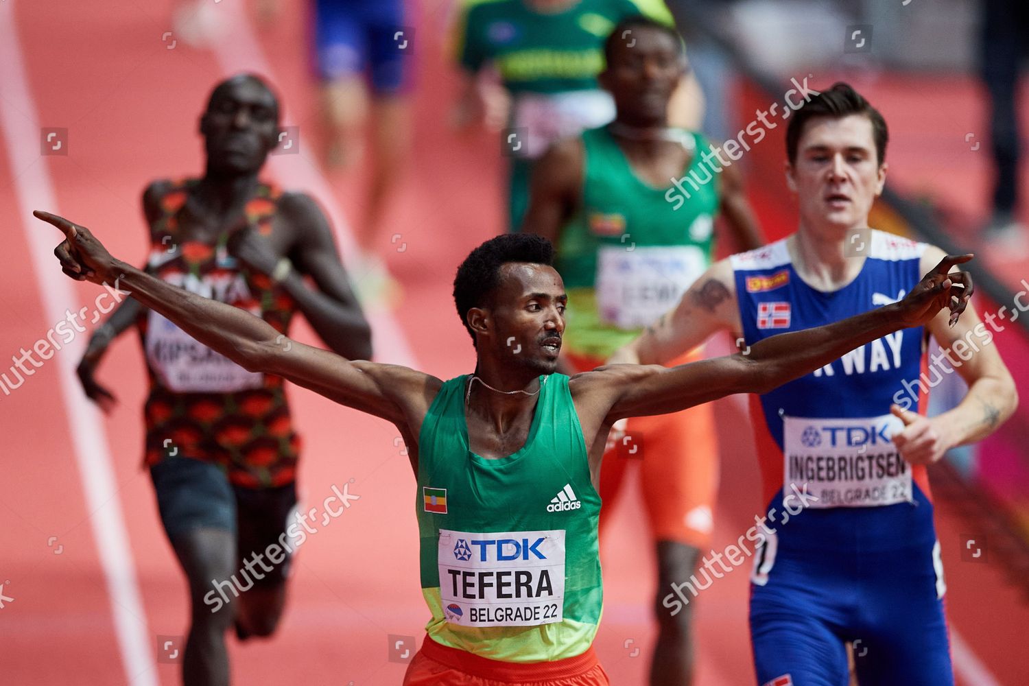 Samuel Tefera C Ethiopia Celebrates While Editorial Stock Photo - Stock ...