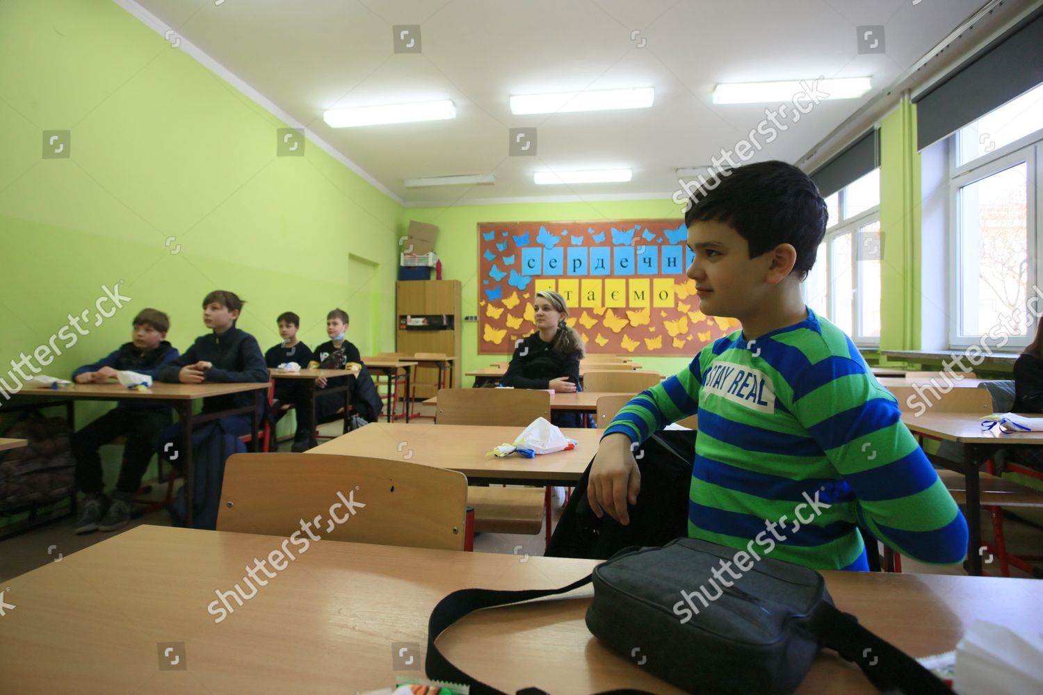 Ukrainian Class Pupils Primary School Gorzow Editorial Stock Photo ...
