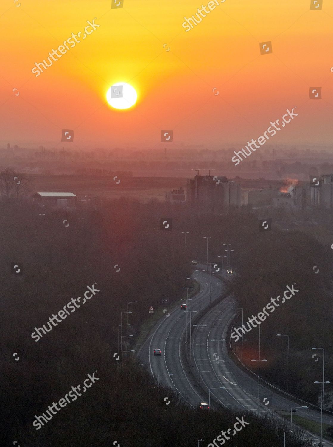 Sun Starts Emerge Low Cloud On Editorial Stock Photo - Stock Image ...