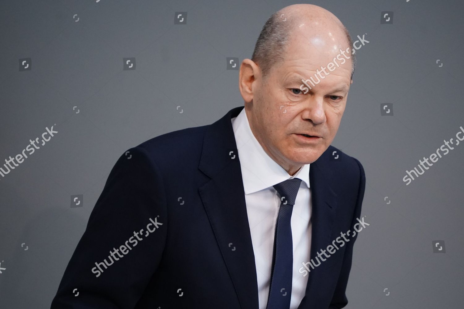 German Chancellor Olaf Scholz Delivers Speech Editorial Stock Photo ...