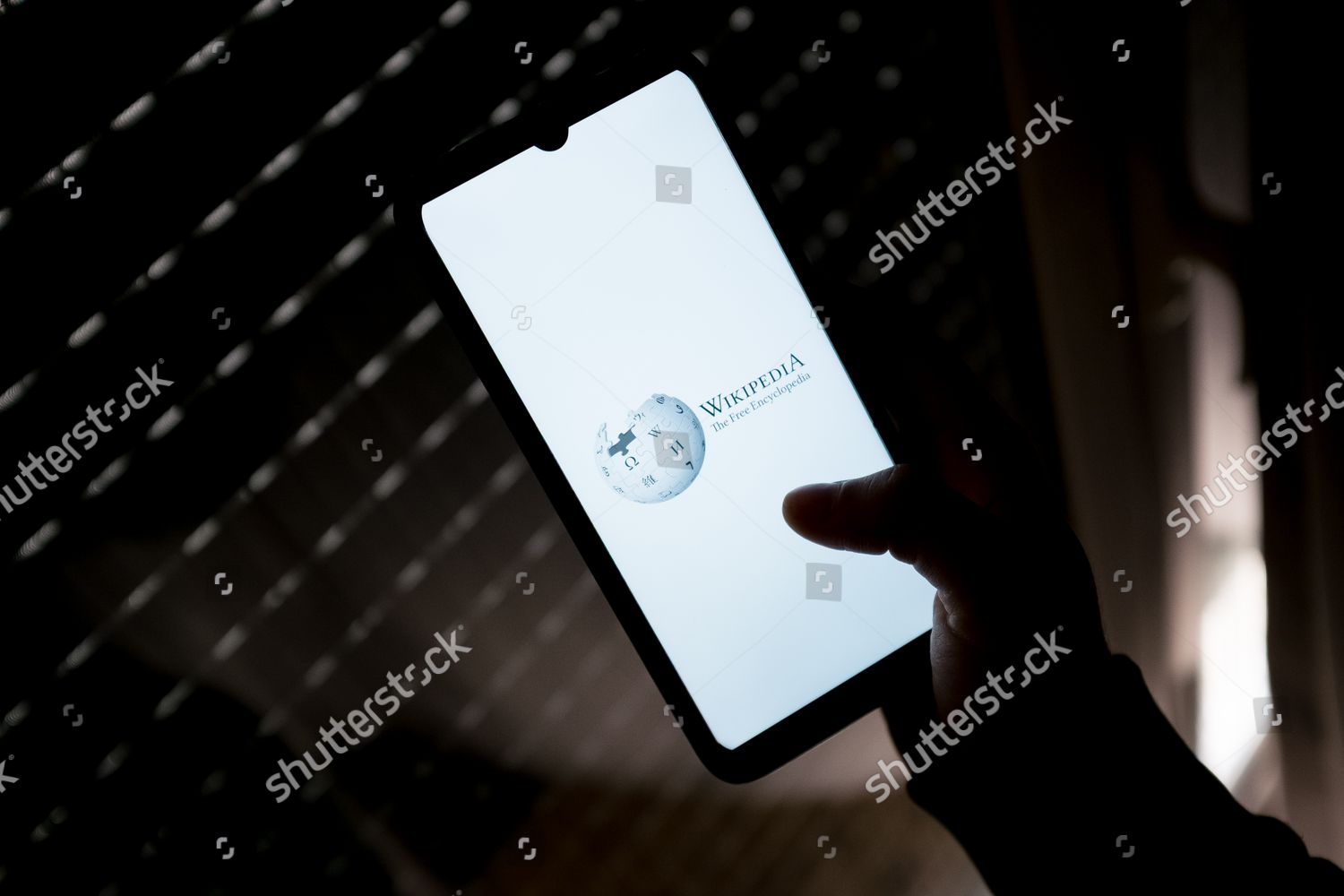 This Photo Illustration Wikipedia Logo Seen Editorial Stock Photo ...