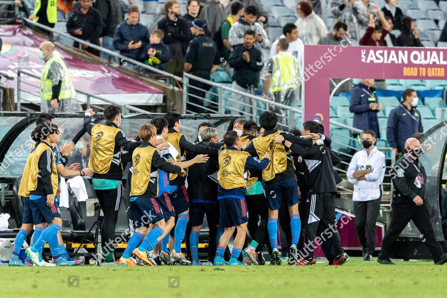 Japan Team Celebrates Win During Fifa Editorial Stock Photo - Stock ...