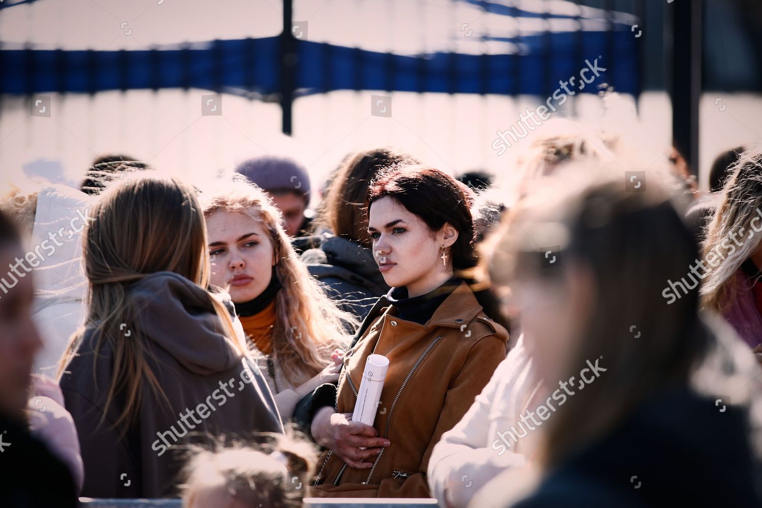 People Seen Waiting Line National Stadium Editorial Stock Photo - Stock ...