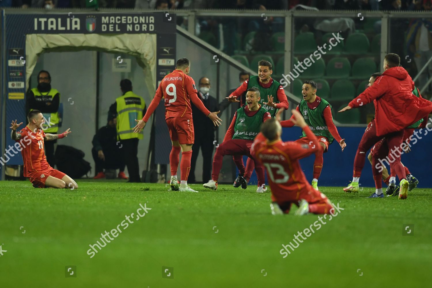 Aleksandar Trajkovski North Macedonia Celebrates After Editorial Stock ...