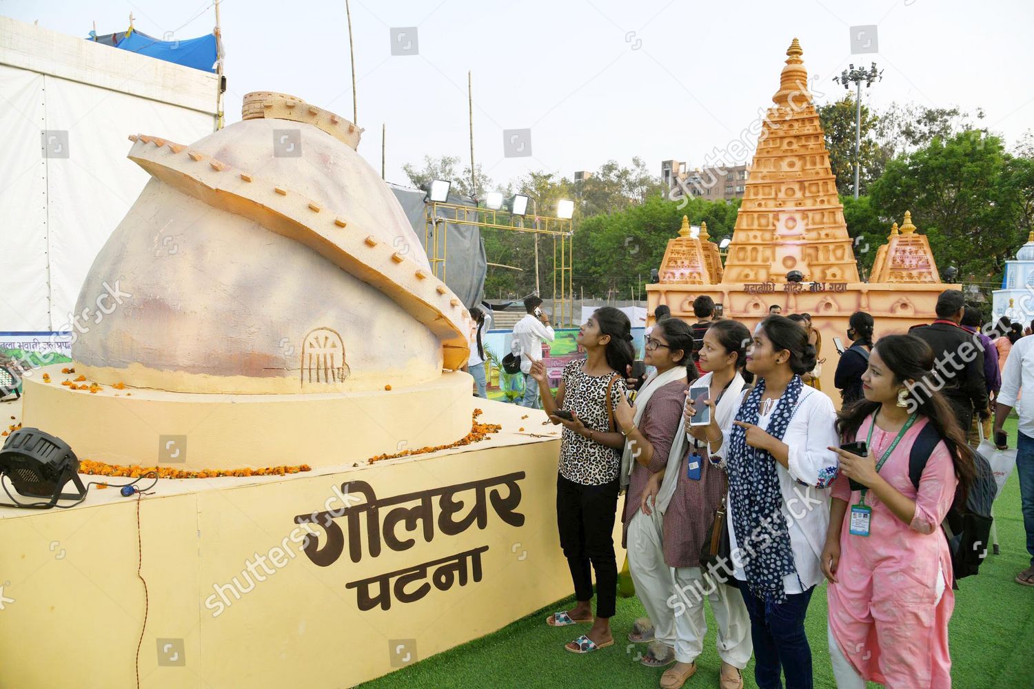 Visitors View Tableaux Bihar Monuments During Editorial Stock Photo ...