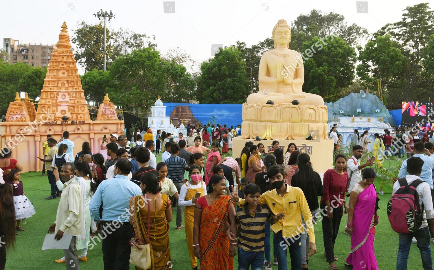 Visitors View Tableaux Bihar Monuments During Editorial Stock Photo ...