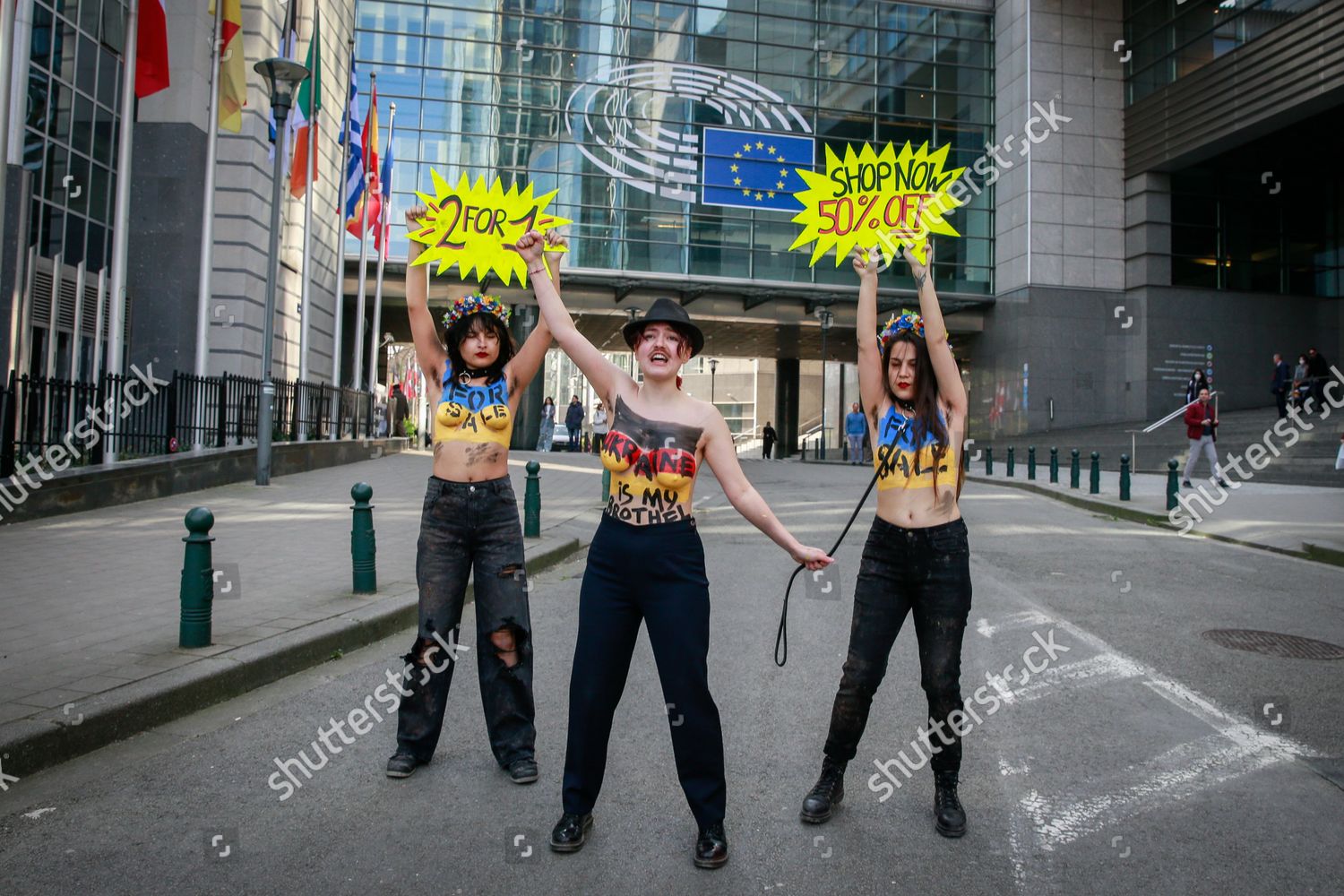 Women Feminist Activist Group Femen Protest Editorial Stock Photo ...
