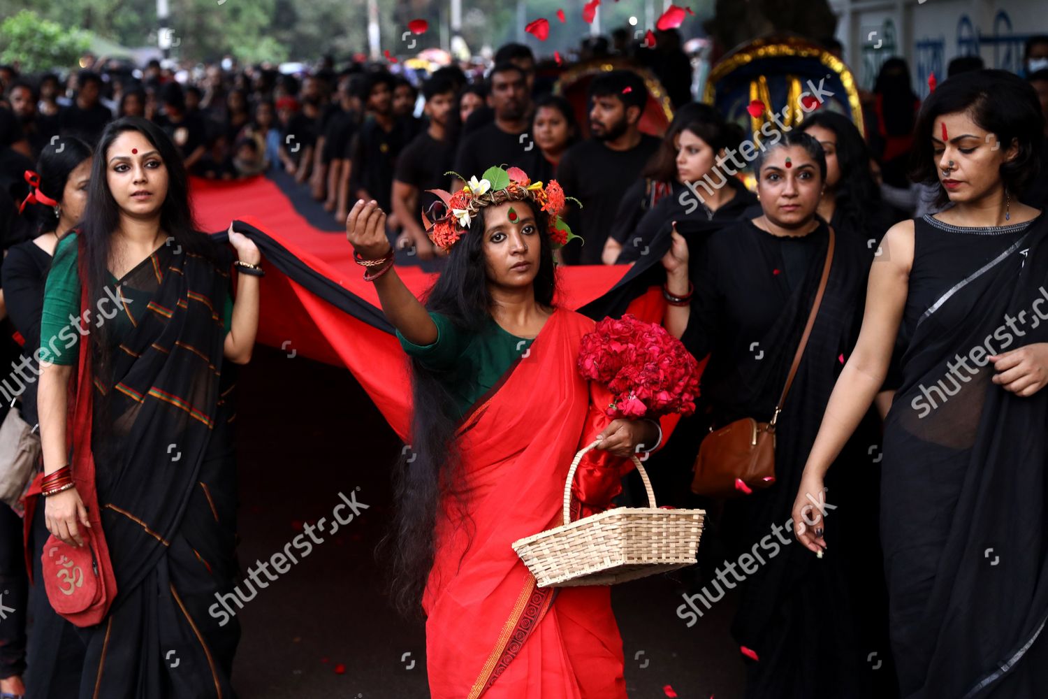 Bangladeshi Artists Social Activists Throw Flowers Editorial Stock ...