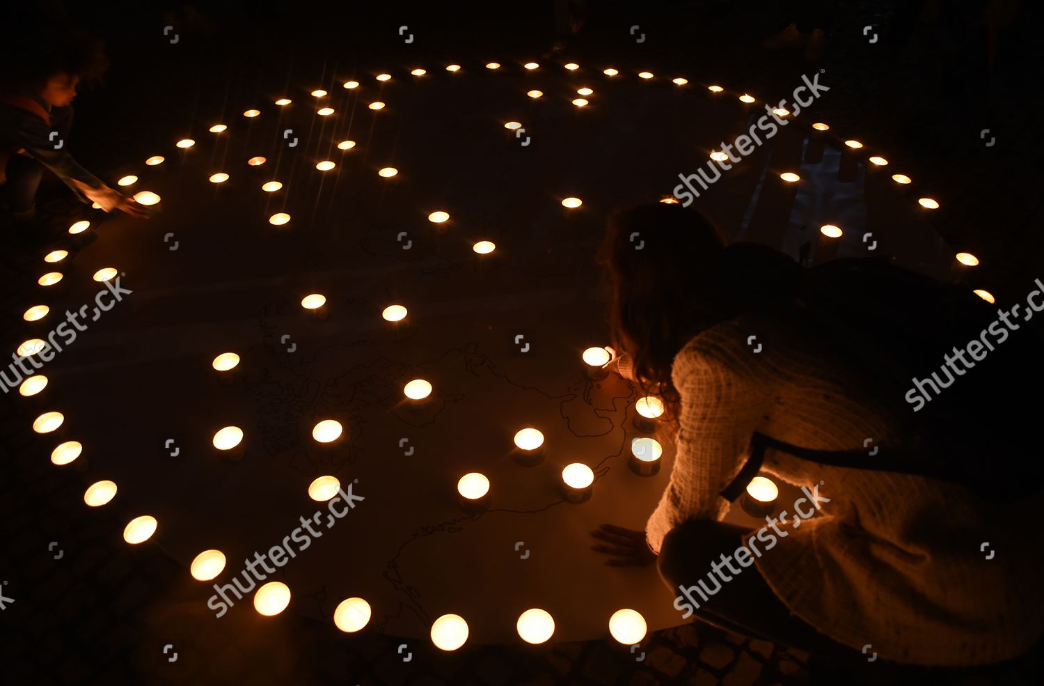 People Seen Holding Candle Light Protest Editorial Stock Photo - Stock ...