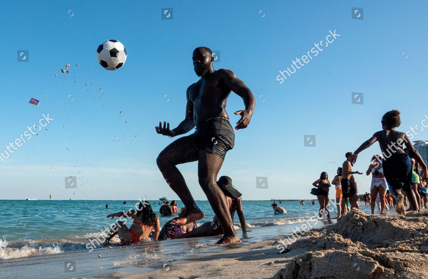 People Spend Time Beach During Spring Editorial Stock Photo - Stock ...