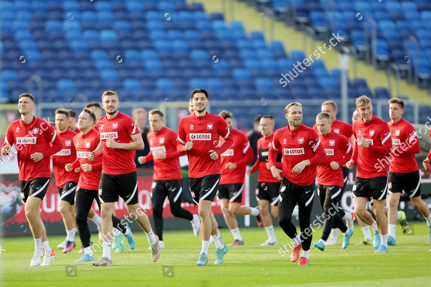Polish National Soccer Team Players During Editorial Stock Photo ...