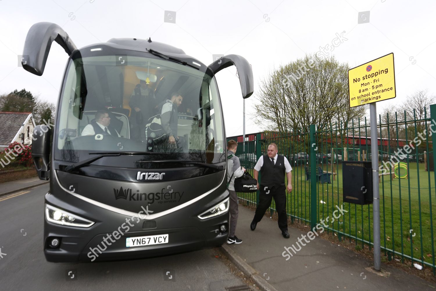 Crawley Players Arriving Ground During Efl Editorial Stock Photo ...