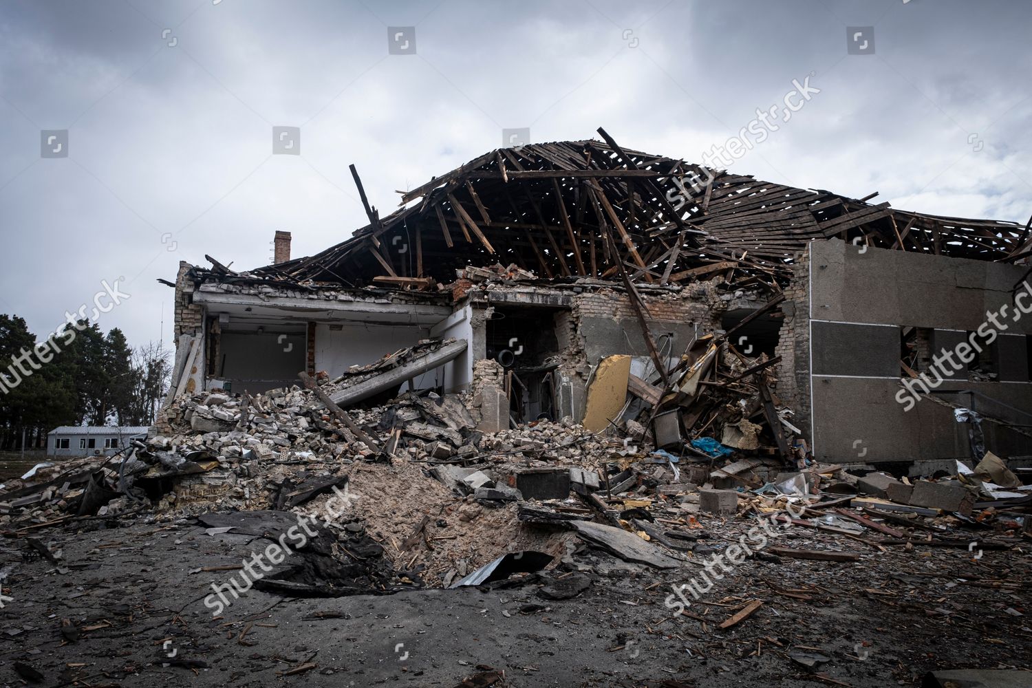 Military Facility Destroyed By Shelling On Editorial Stock Photo ...