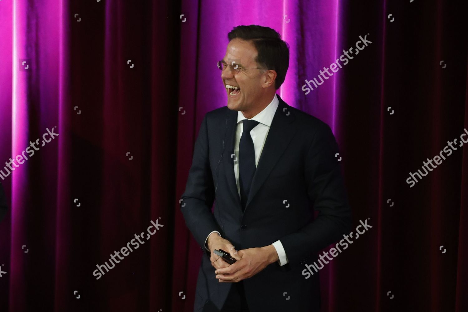 Dutch Primer Minister Mark Rutte Laughs Editorial Stock Photo - Stock ...