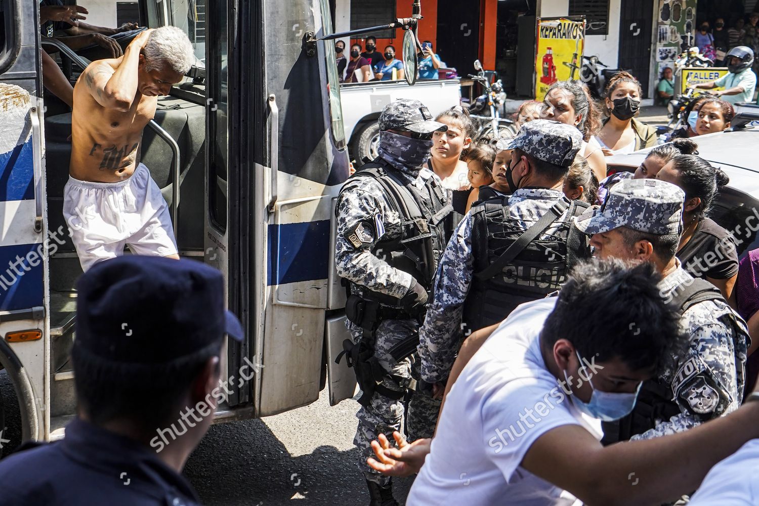 Police Officers Escort Alleged Gang Members Editorial Stock Photo ...