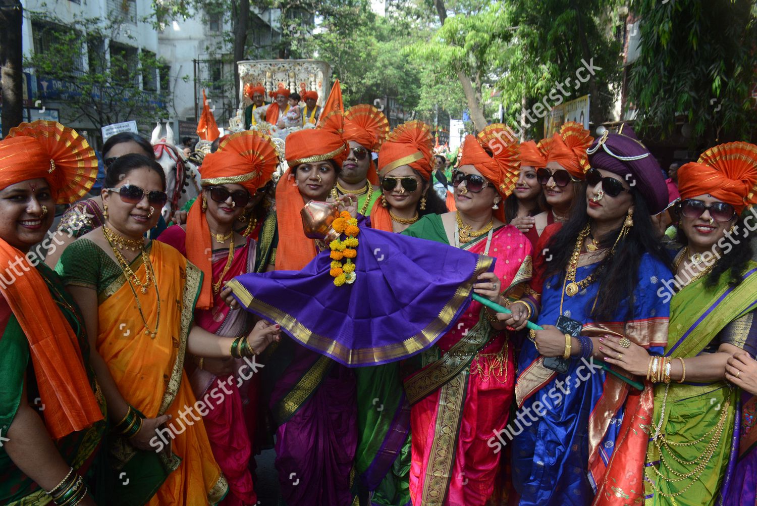 Women Wearing Traditional Attire Participate Procession Editorial Stock ...