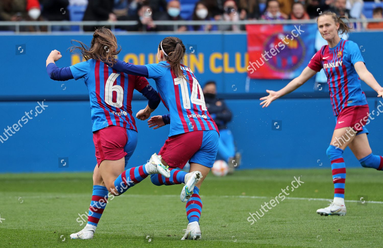 Claudia Pina Goal Celebration During Match Editorial Stock Photo ...