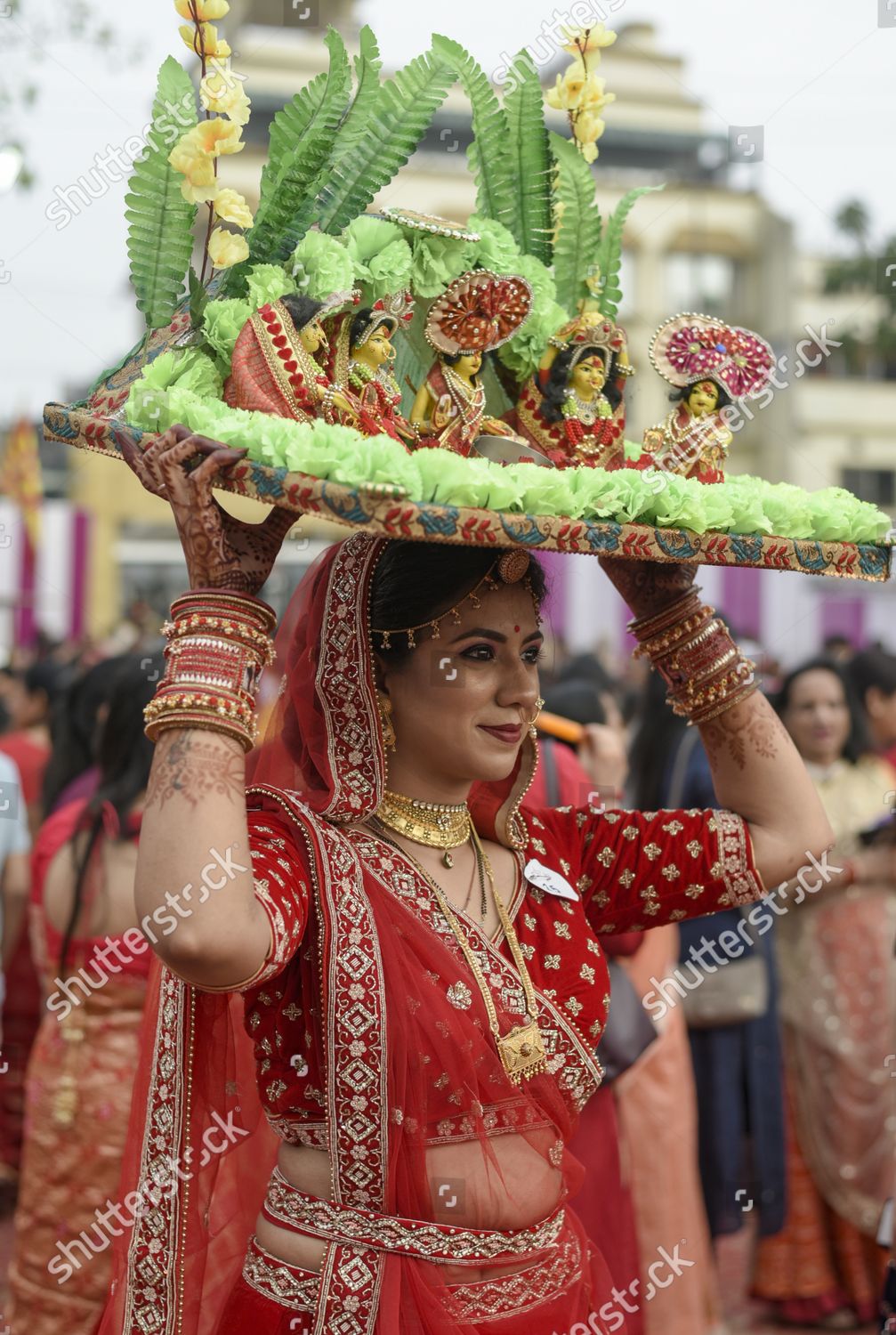 Devotees Attend Traditional Gangour Festival Banks Editorial Stock ...