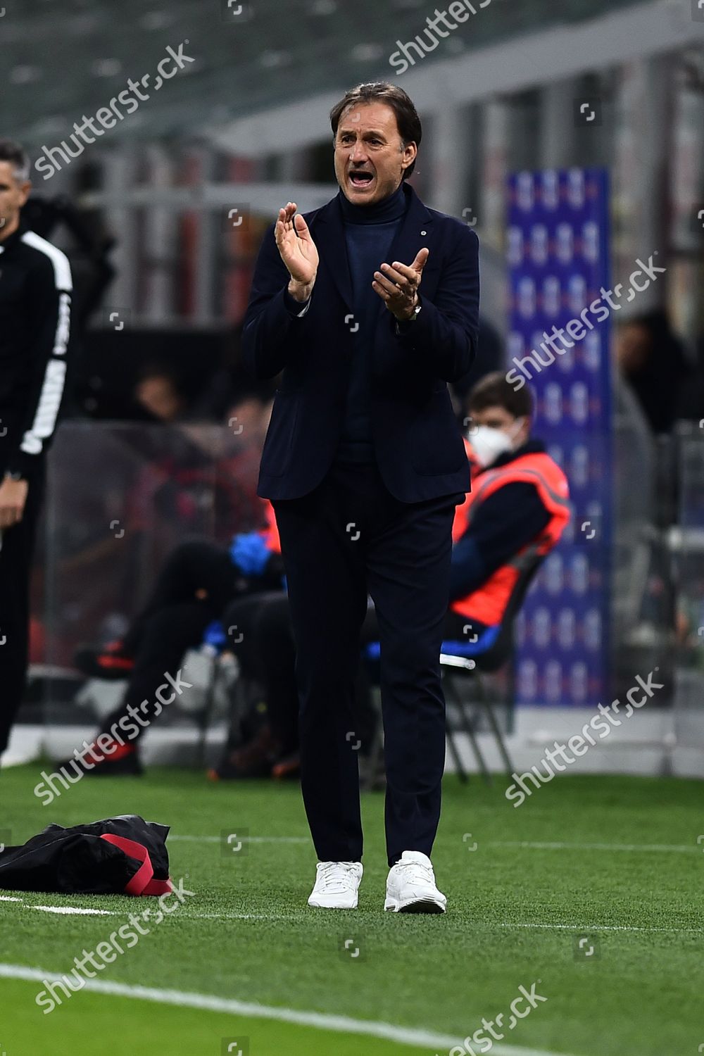 Coach Miroslav Tanjga During Italian Serie Editorial Stock Photo ...