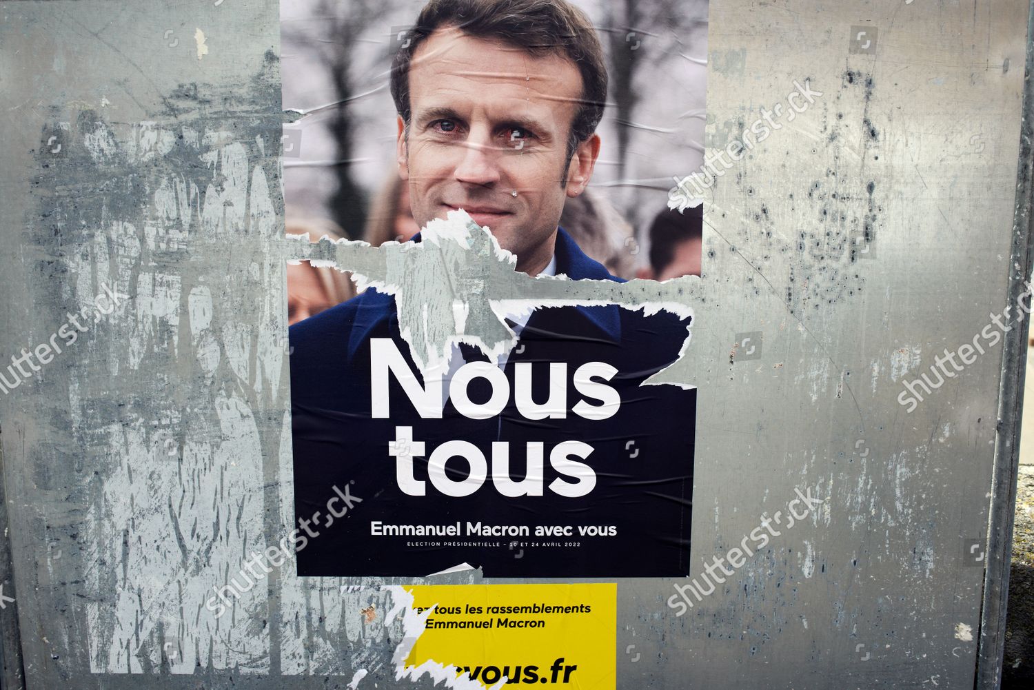 Official Poster Emmanuel Macron Em Movement Editorial Stock Photo ...