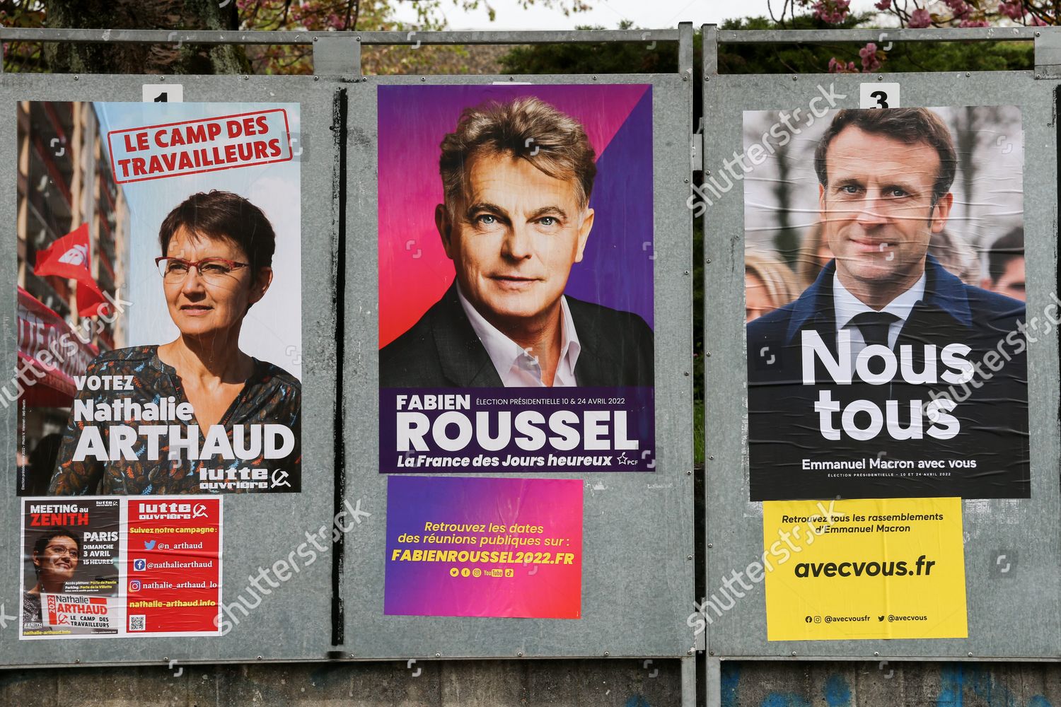 Official Campaign Posters 3 Presidential Candidates Editorial Stock ...