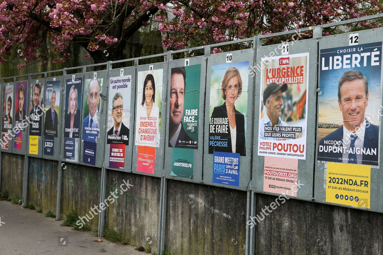 Official Campaign Posters 12 Presidential Candidates Editorial Stock ...