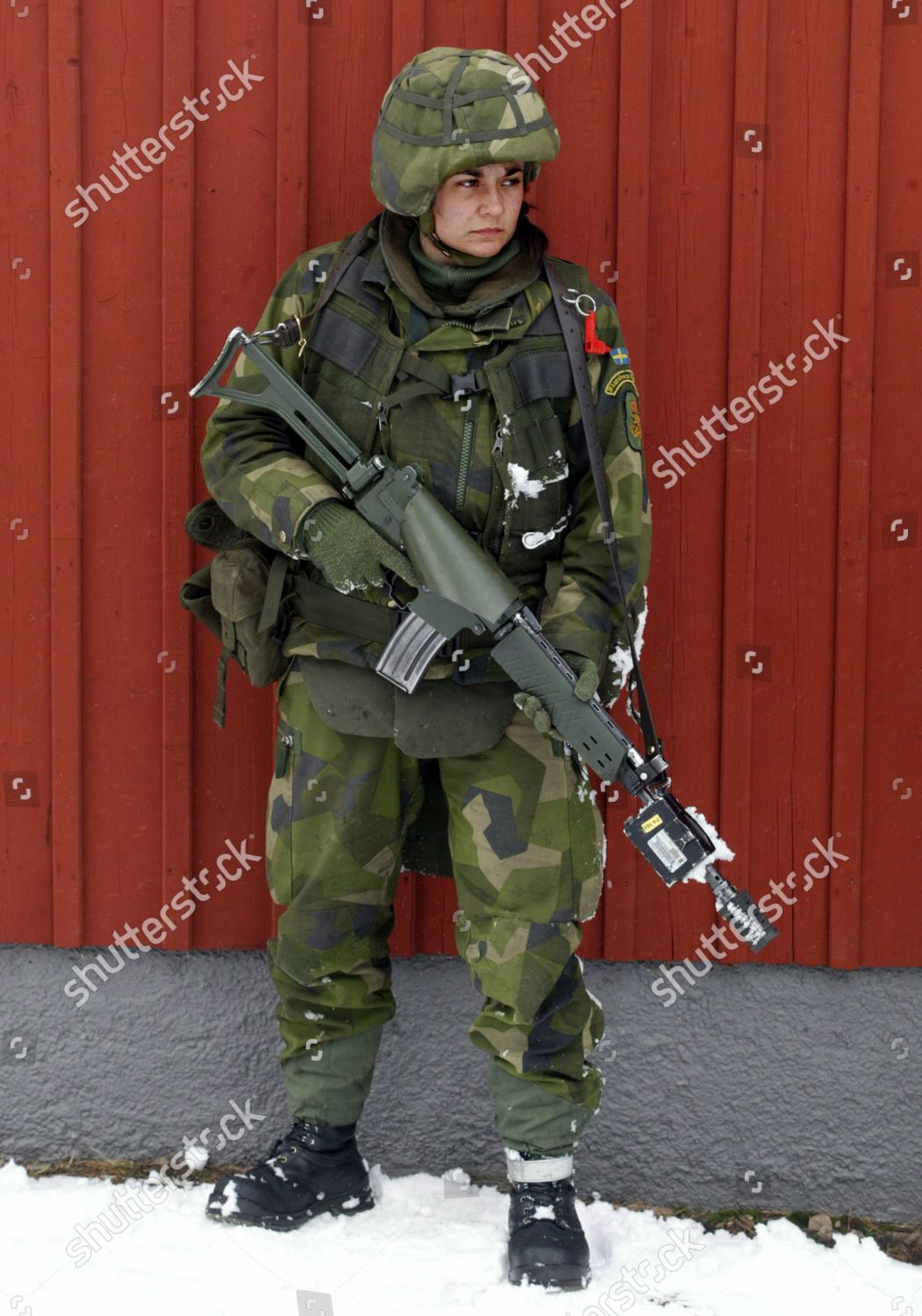 Swedish Soldiers Here Female Soldier On Editorial Stock Photo - Stock ...