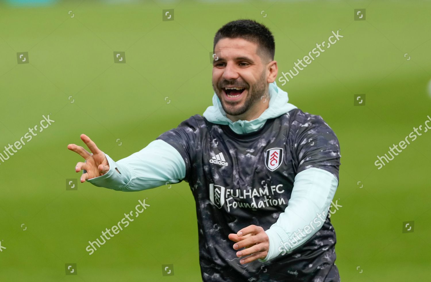 Happy Aleksandar Mitrovic Fulham During Warm Editorial Stock Photo ...