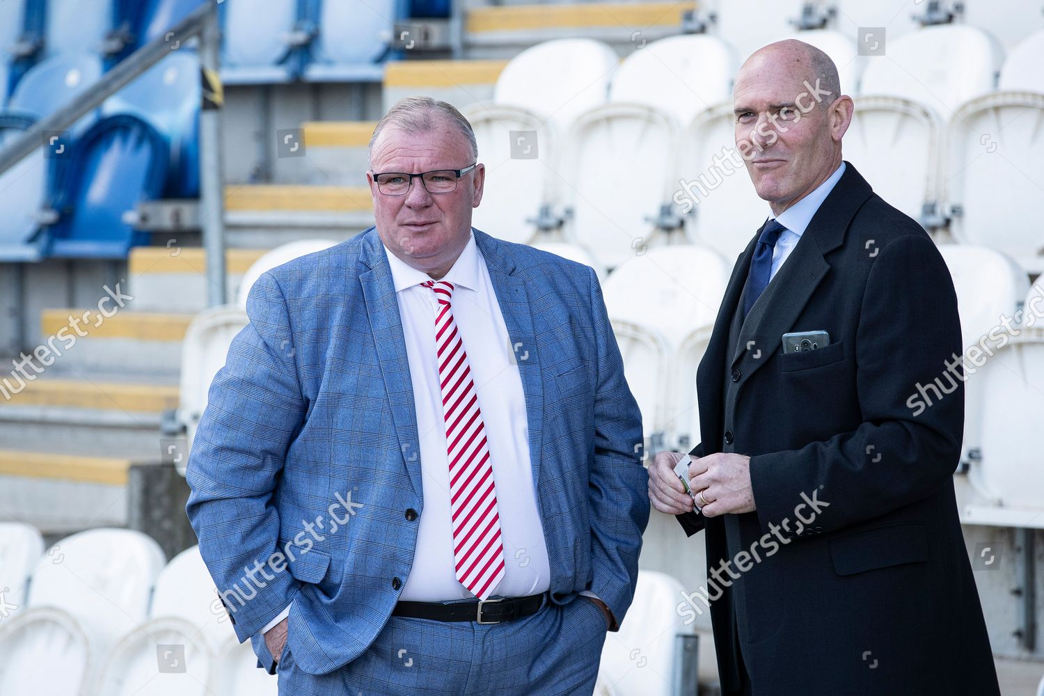 Steve Evans Manager Stevenage Conversation Prior Editorial Stock Photo ...