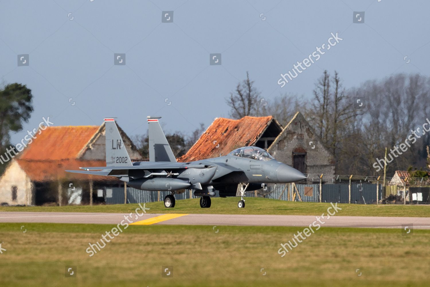 American F15 Fighter Jets Taking Off Editorial Stock Photo - Stock ...
