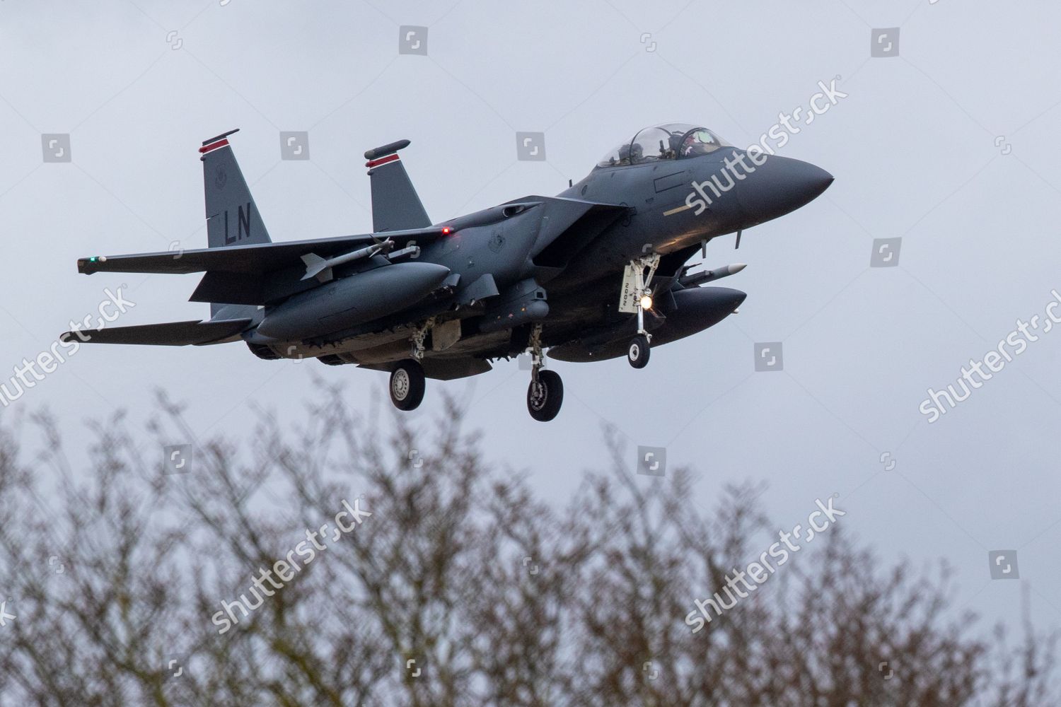 American F15 Fighter Jets Taking Off Editorial Stock Photo - Stock ...