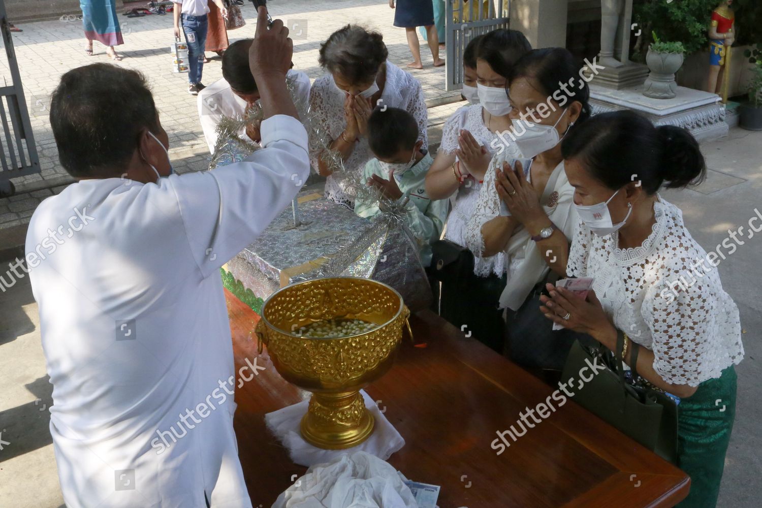 Cambodian People Pray During Khmer New Editorial Stock Photo - Stock ...