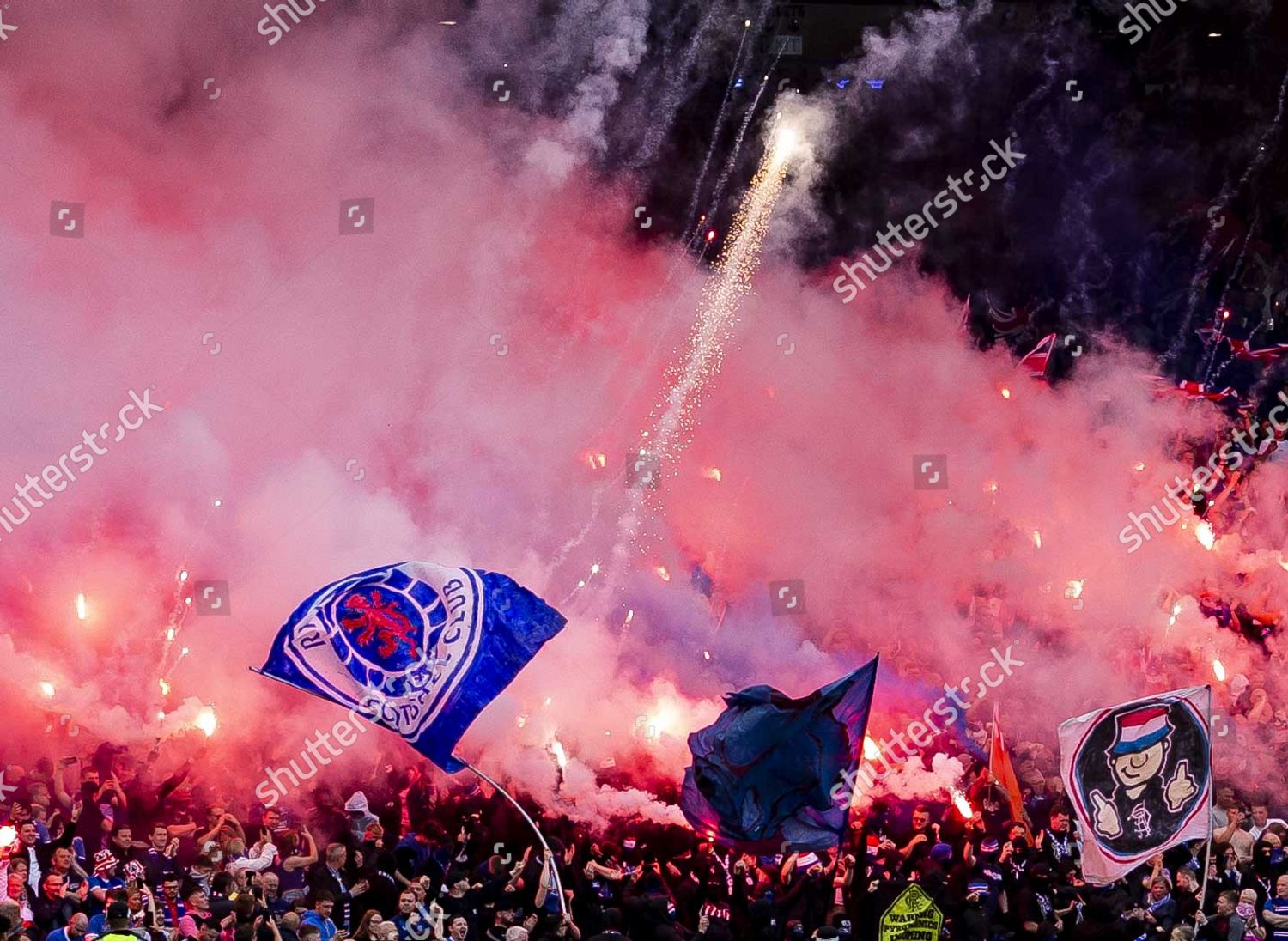 Rangers Fans Display Teams Walkout Editorial Stock Photo - Stock Image ...