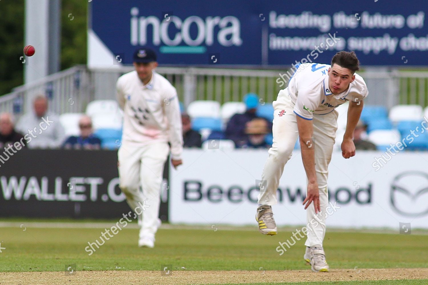 Tom Clark Sussex 27 Bowling During Editorial Stock Photo - Stock Image ...