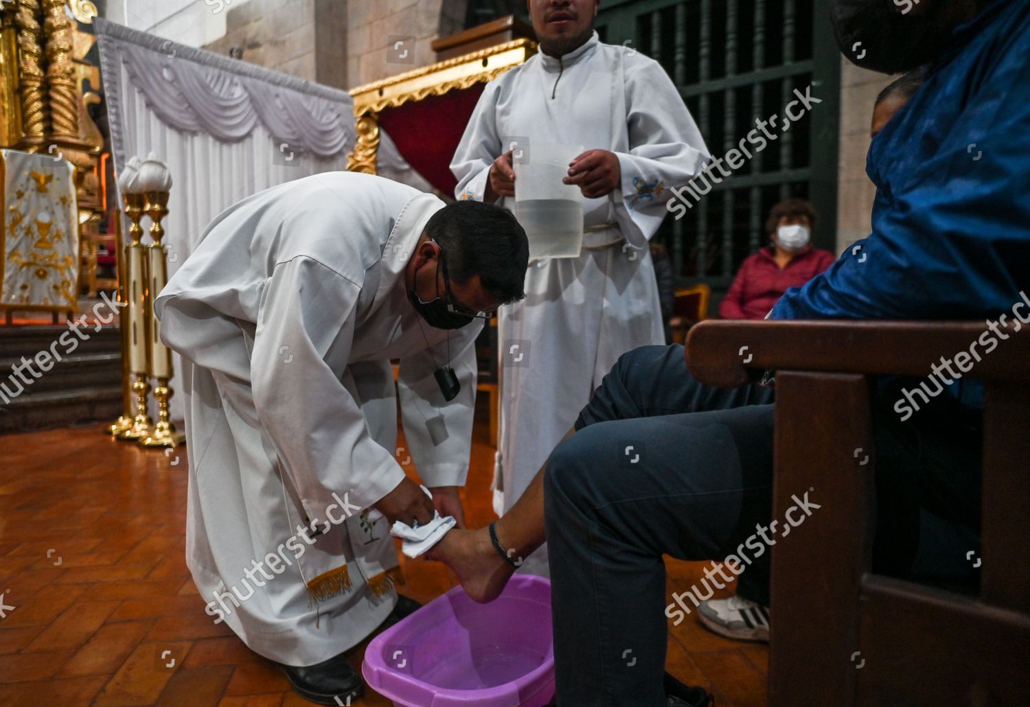 Washing Feet By Local Priest Church Editorial Stock Photo - Stock Image ...