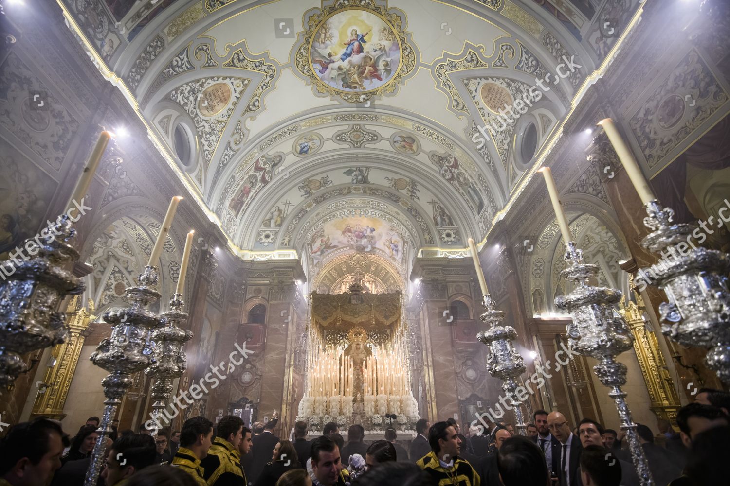 Our Lady Macarena Float Seen Inside Editorial Stock Photo - Stock Image ...