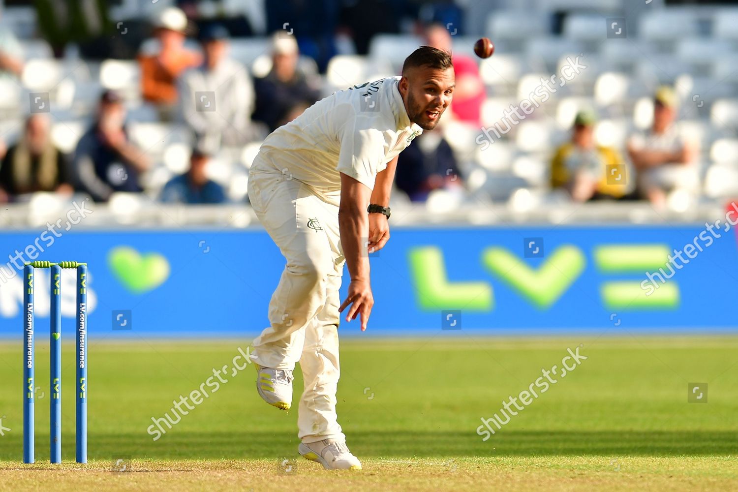 Dane Paterson Nottinghamshire Bowling Pavilion End Editorial Stock ...
