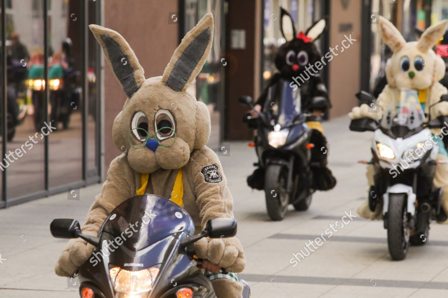 People Dressed Easter Bunnies Take Part Editorial Stock Photo - Stock ...
