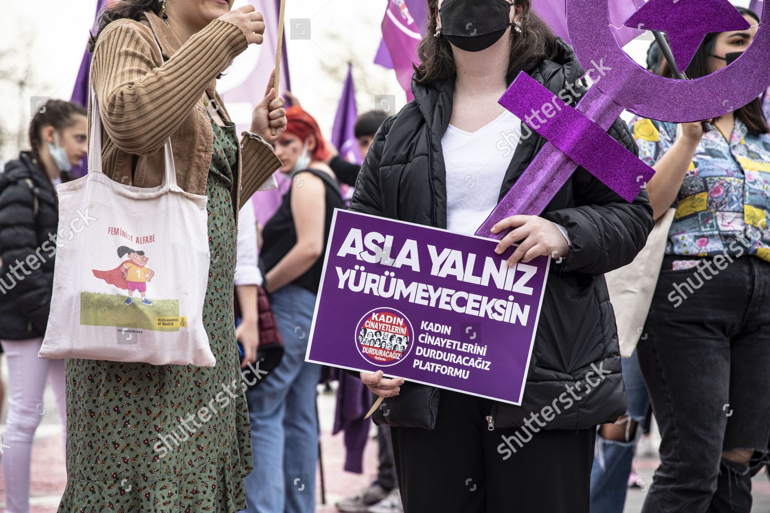 Woman Seen Holding Sign Saying Youll Editorial Stock Photo - Stock ...