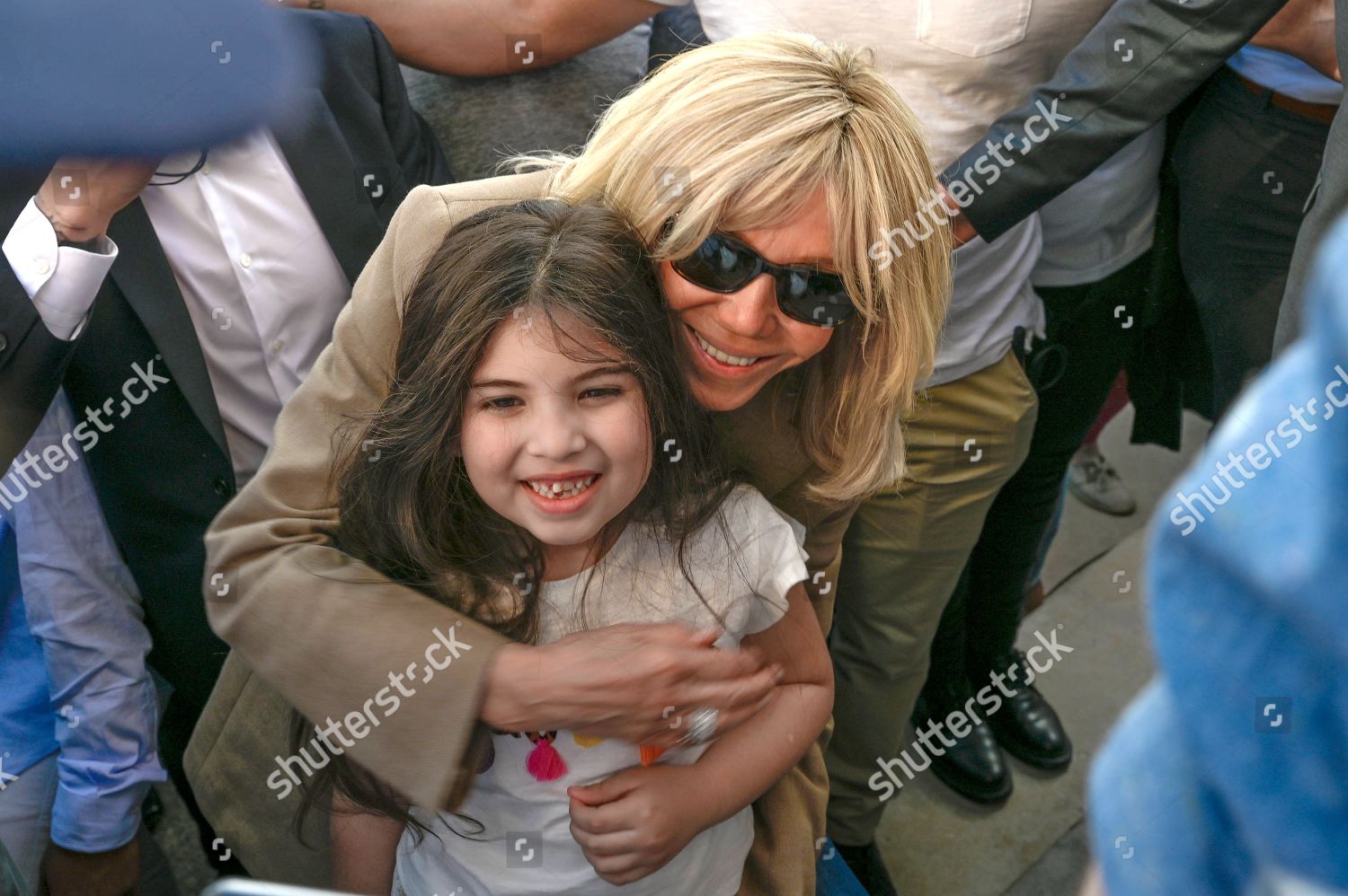 Brigitte Macron During Emmanuel Macrons Meeting Editorial Stock Photo ...