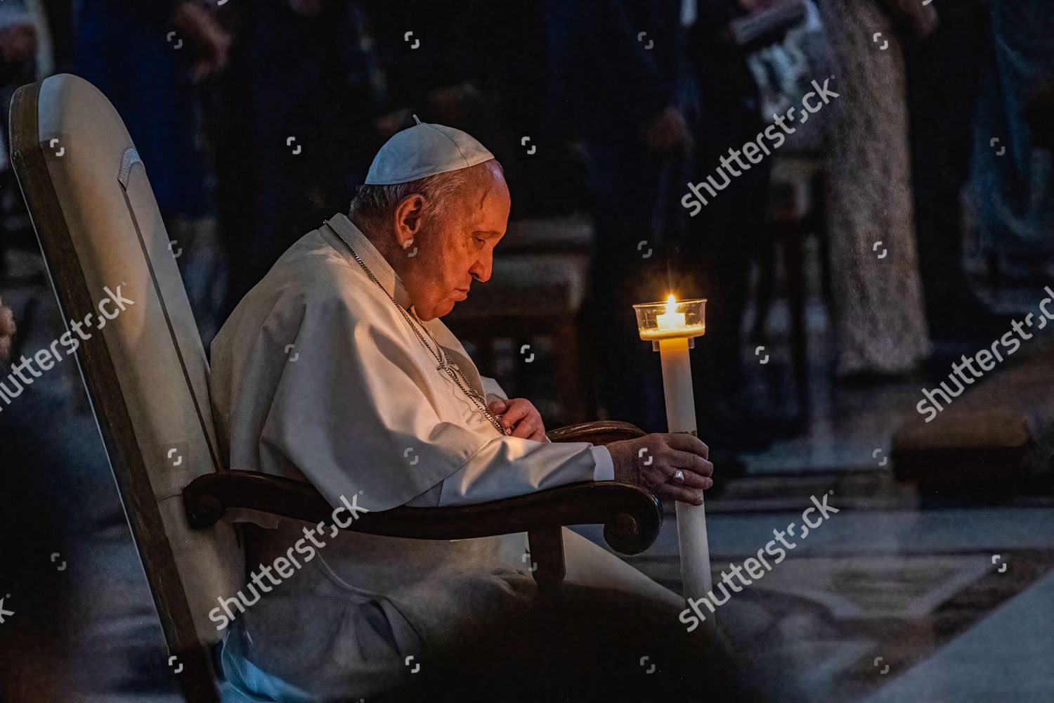 Pope Francis Attends Candle Ceremony Part Editorial Stock Photo - Stock ...