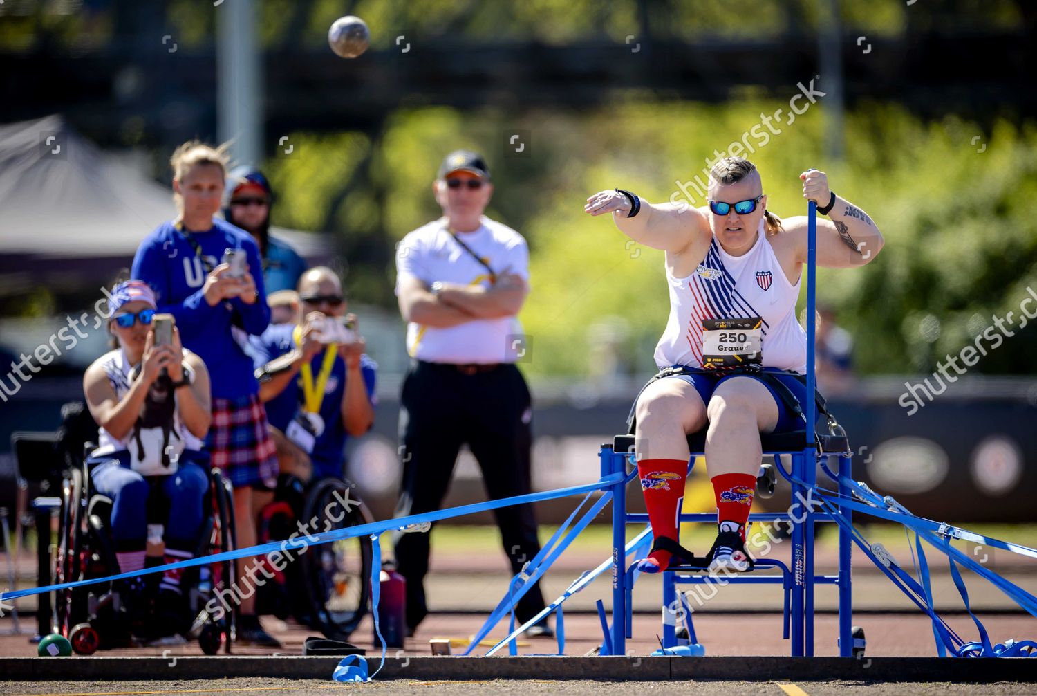 Athlete Competes During Shot Put Athletics Editorial Stock Photo ...