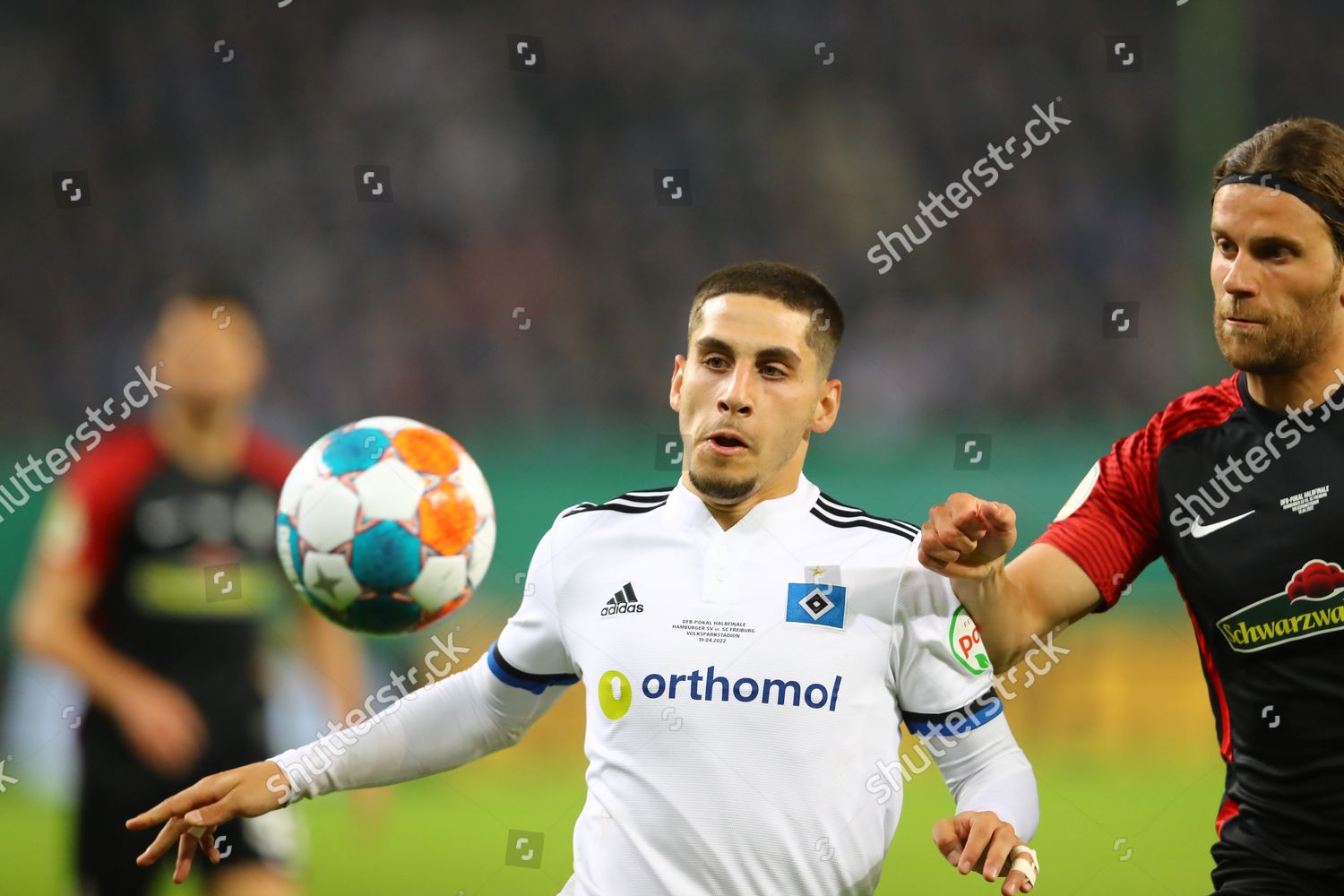 Hamburgs Ludovit Reis Freiburgs Lucas Dfb Editorial Stock Photo - Stock ...