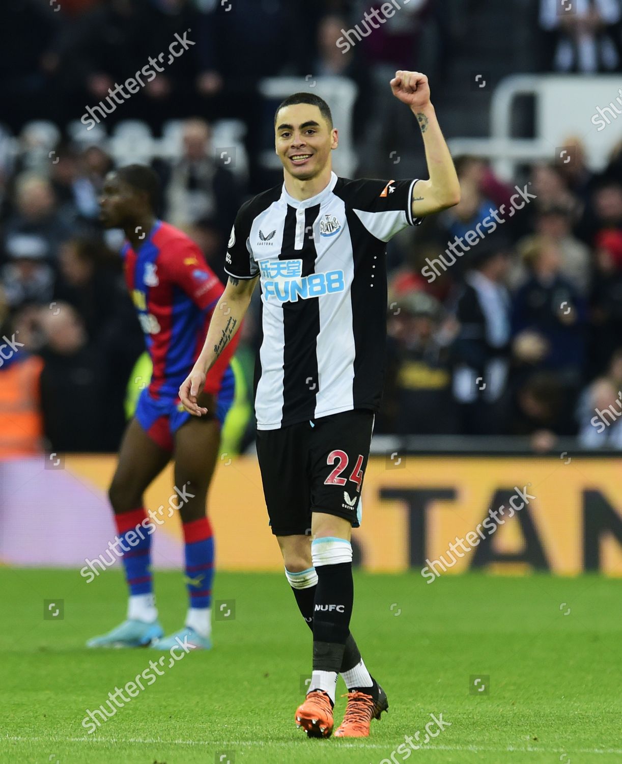 Goal Celebrations Miguel Almiron Newcastle United Editorial Stock Photo ...